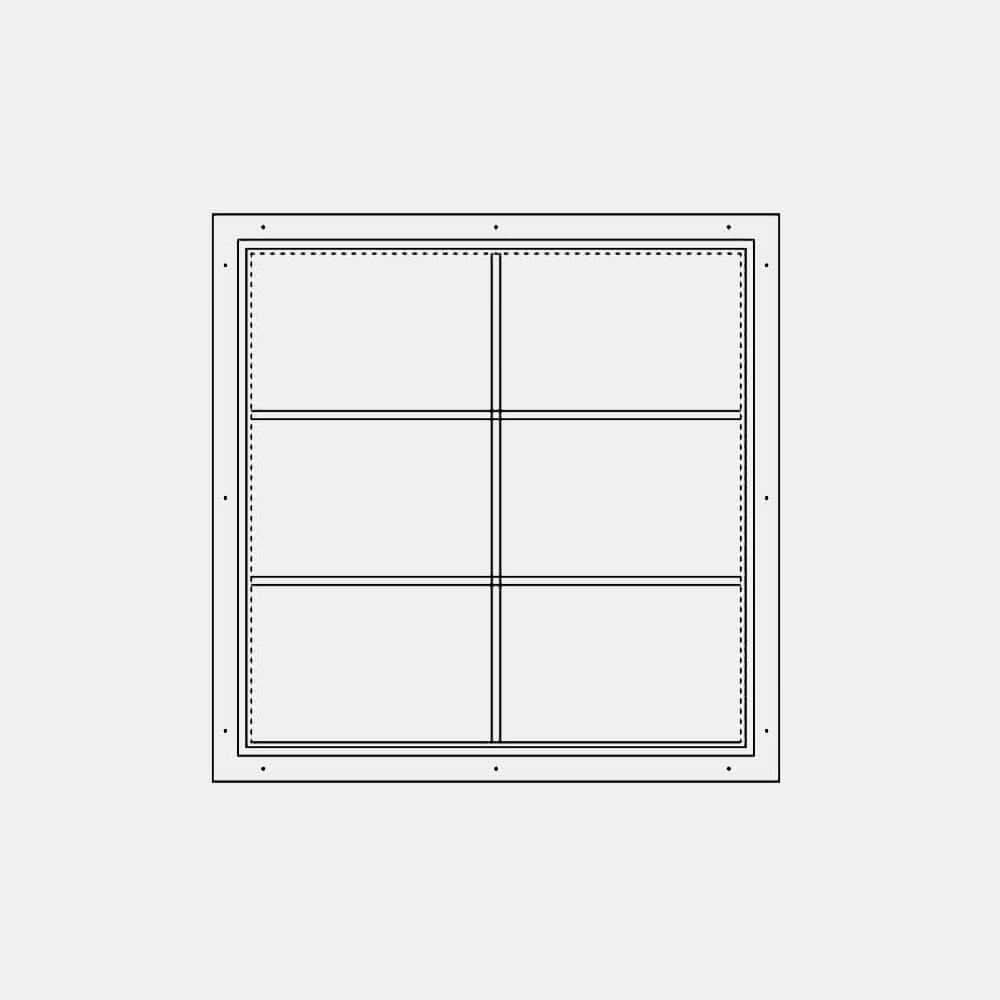 Air Window 1V 2H - Fixed Square | Standard Sizes | PINKYS