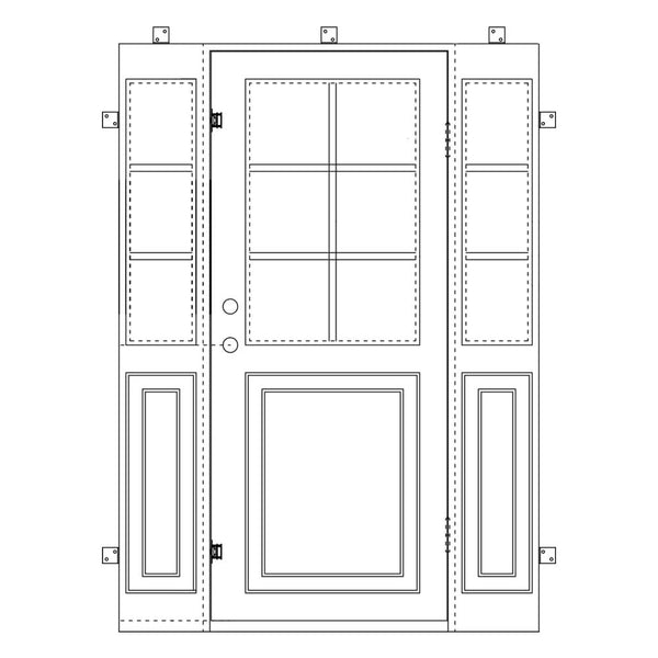2.0 - Front Doors - with Side Windows - Standard Sizes | PINKYS